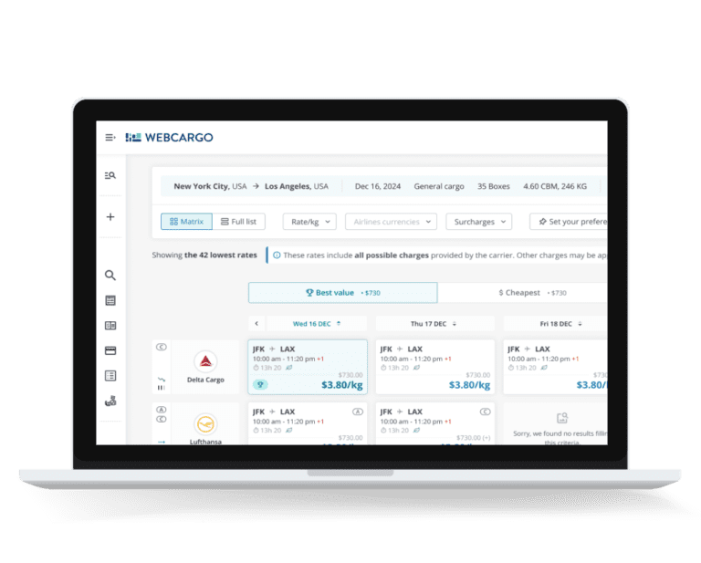 Delta Cargo Booking: Tracking, Rates & Prices | WebCargo